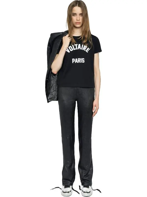 Zadig&Voltaire Voltaire Paris" Cotton T-shirt - Ebony