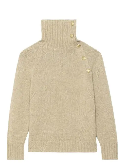 Zadig&Voltaire Mora Side Button Sweater - Olive