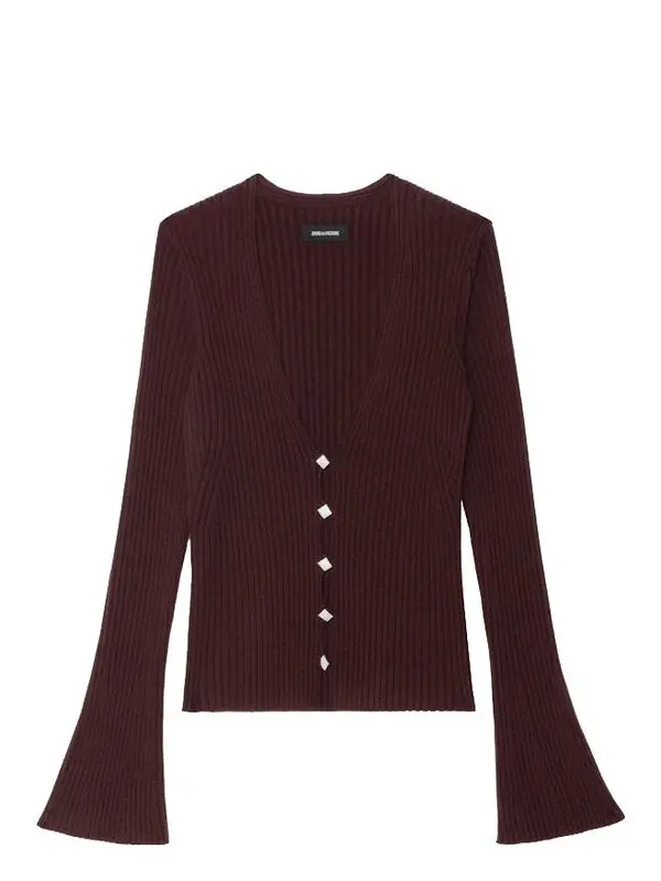 Zadig&Voltaire Lyana Fitted Top - Burgundy