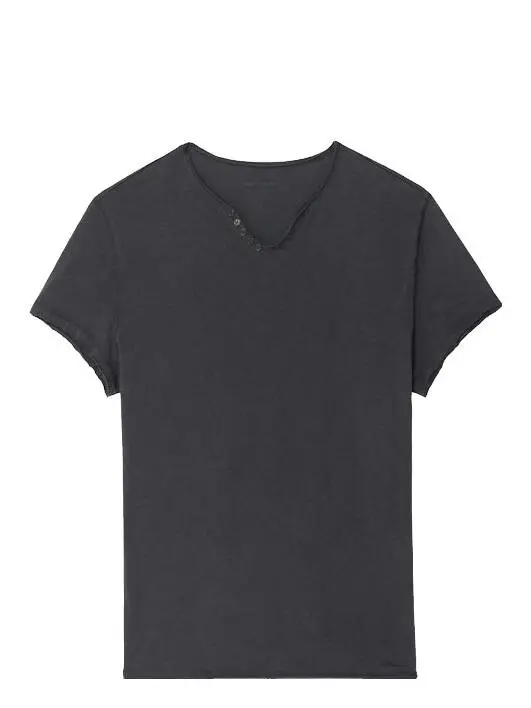 Zadig&Voltaire Henley Monastir T-shirt - Carbone
