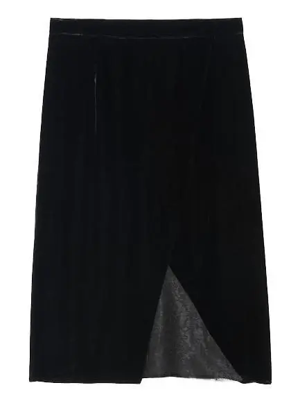Zadig&Voltaire Julen Velvet Midi Skirt - Black