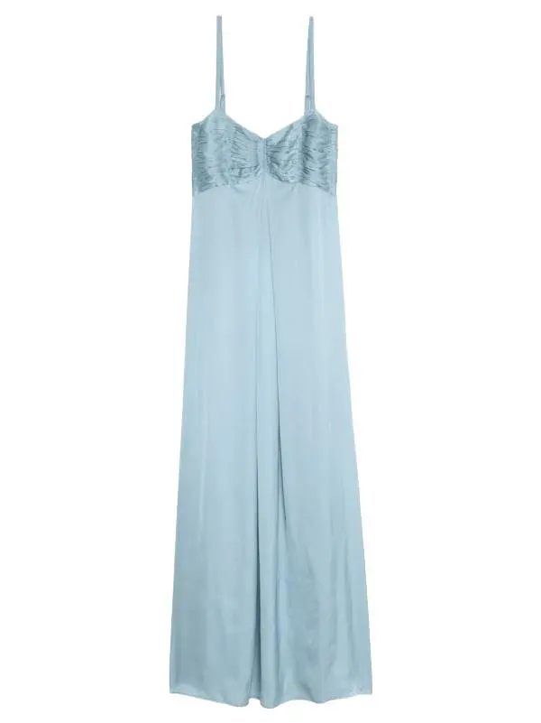 Zadig&Voltaire Rippie Satin Long Dress - Sky