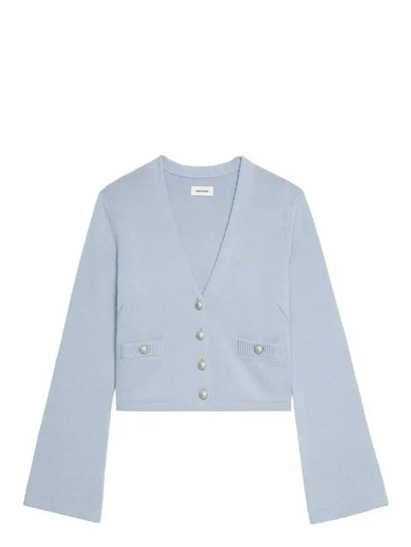 Zadig&Voltaire Nolly Cashmere Cardigan - Light Blue