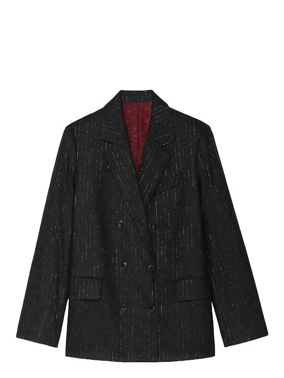 Zadig&Voltaire Vaska Pinstripe Blazer - Anthracite