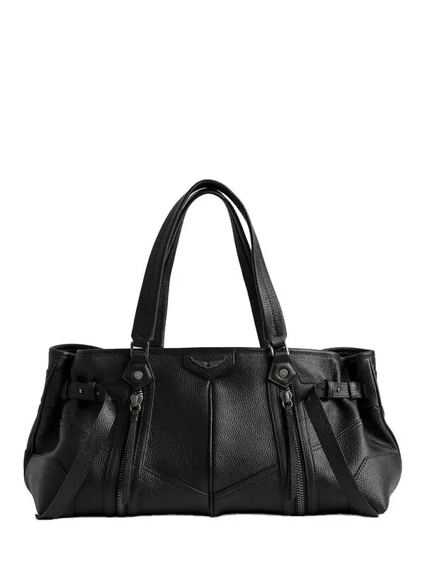 Zadig&Voltaire Grained Leather Shopper - Black