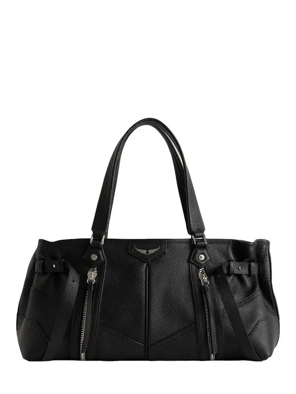 Zadig&Voltaire Grained Leather Shopper - Black