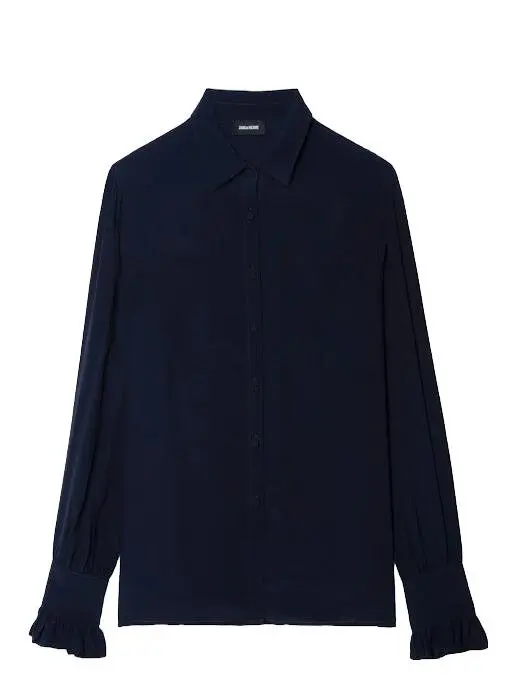 Zadig&Voltaire Viscose Shirt With Lace Detail - Encre