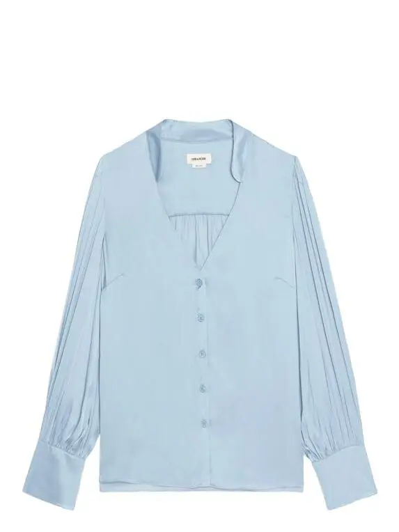 Zadig&Voltaire Tinous Satin Shirt - Sky