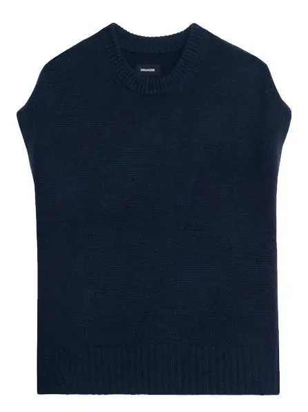 Zadig&Voltaire Wool And Cashmere Sleeveless Sweater - Encre
