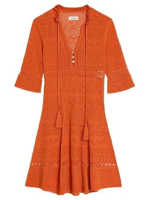 Zadig&Voltaire Memphisa Short Dress - Tangerine