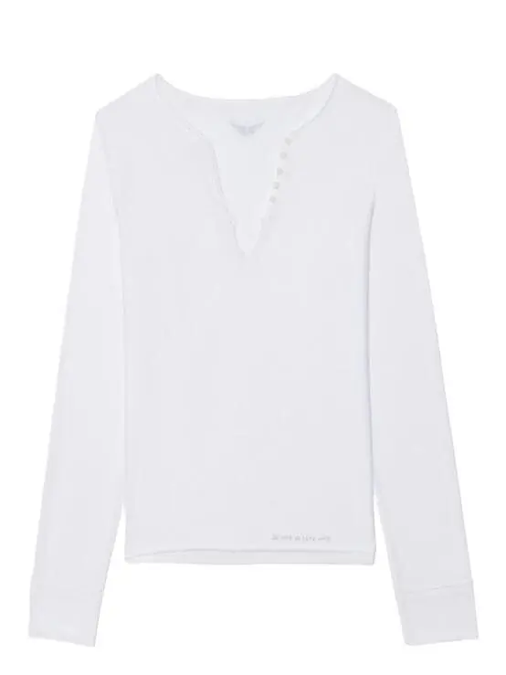 Zadig&Voltaire Tuni Henley T-shirt - White