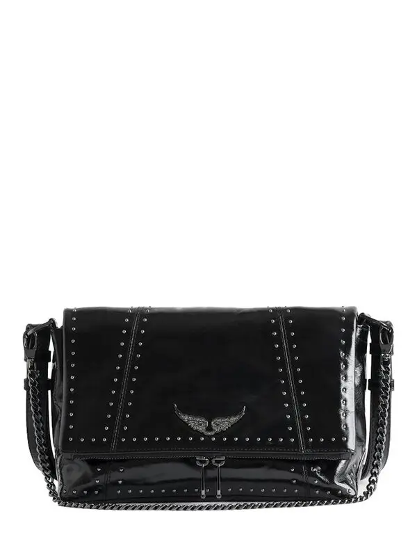Zadig&Voltaire Rocky Ii Vintage Studded Leather Bag - Black