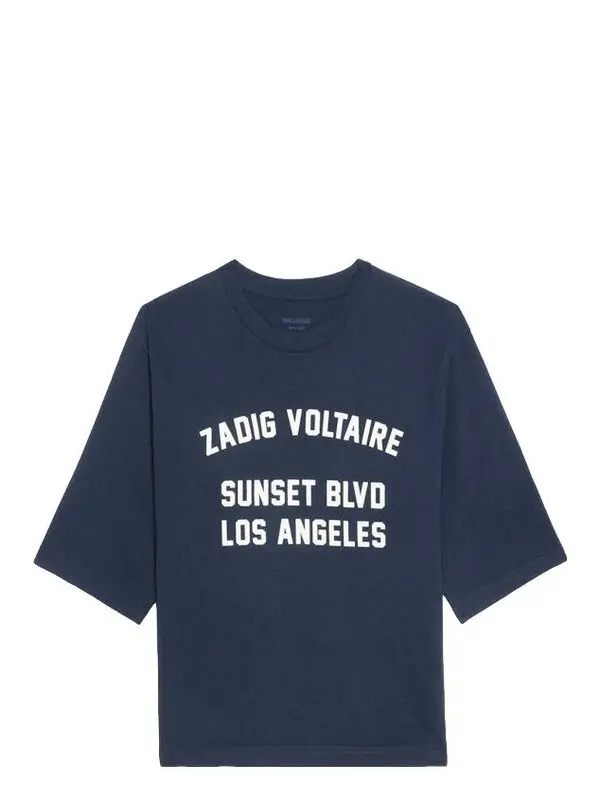Zadig&Voltaire Cotton T-shirt With Graphic - Encre