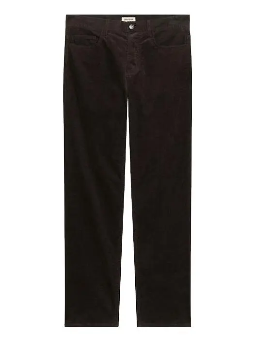 Zadig&Voltaire Steeve Velours Corduroy Trousers - Dark Chocolate