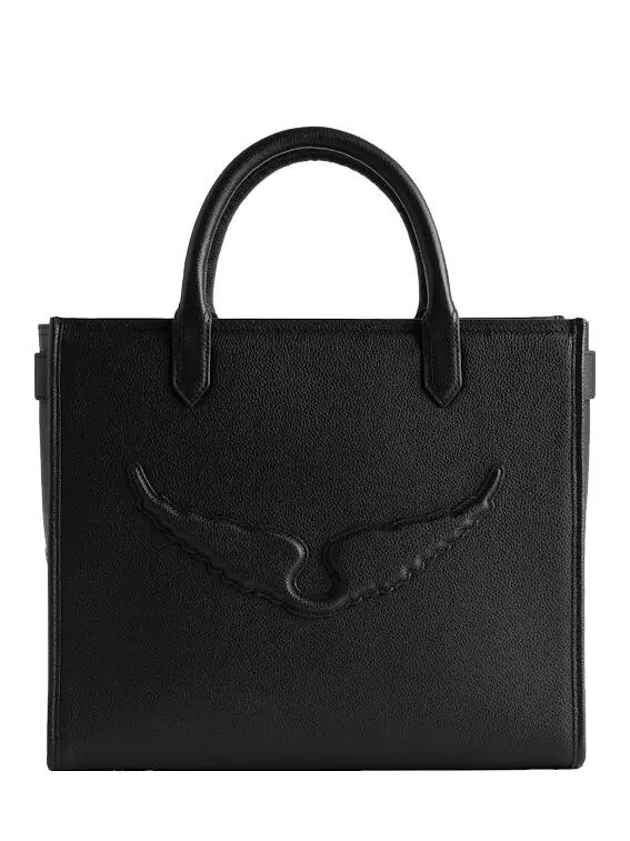 Zadig&Voltaire Grained Leather Tote Bag - Black