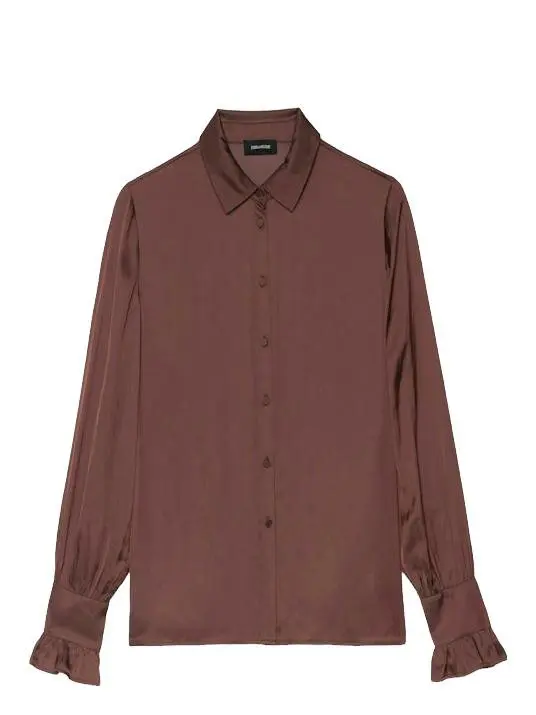 Zadig&Voltaire Thely Satin Shirt - Burgundy