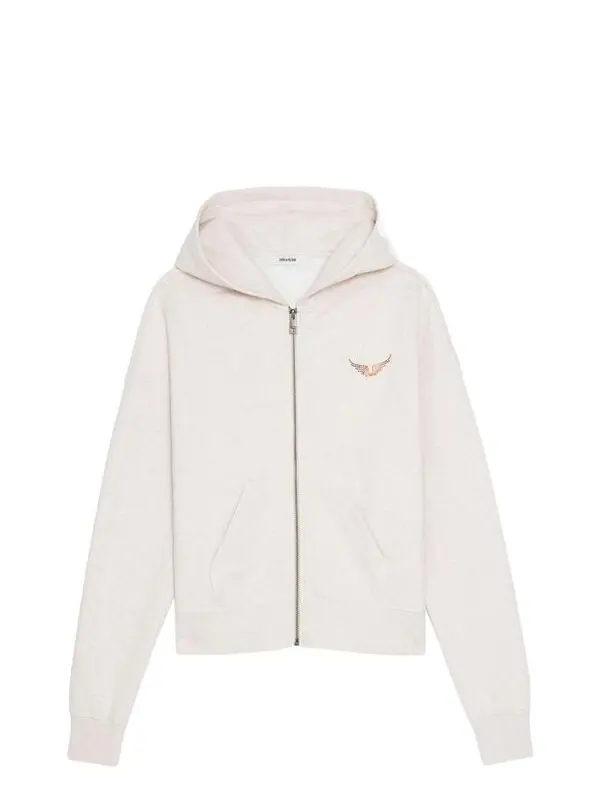 Zadig&Voltaire Mia Zip-up Hoodie - Light Sugar