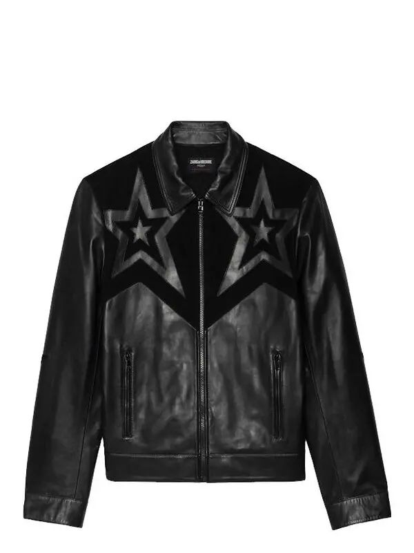 Zadig&Voltaire Locky Star Leather Jacket - Black