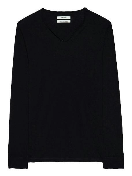 Zadig&Voltaire Monastir Henley T-shirt - Black