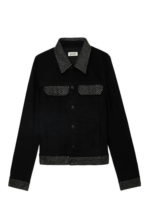 Zadig&Voltaire Kioky Diamanté Denim Jacket - Black