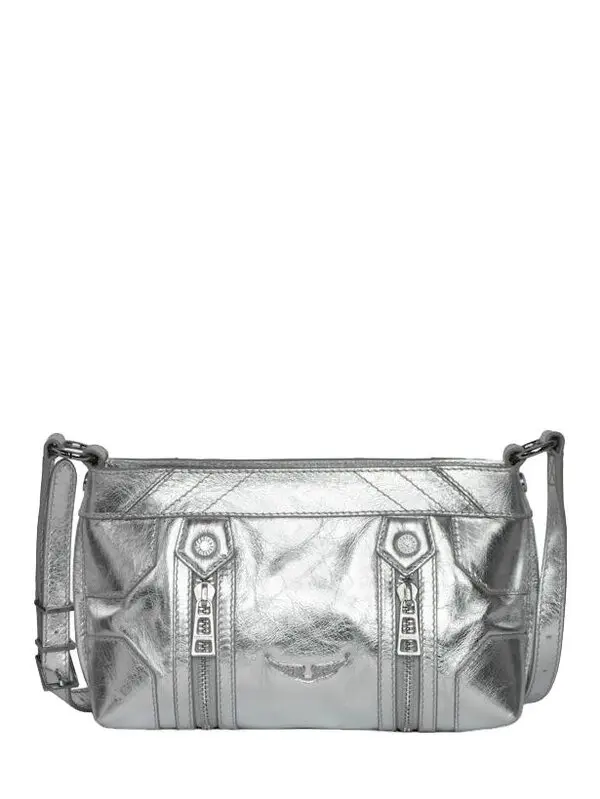 Zadig&Voltaire Metallic Leather Shoulder Bag - Silver