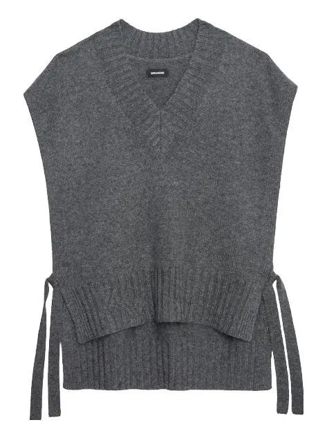 Zadig&Voltaire Maddy Sleeveless Cashmere Sweater - Anthracite