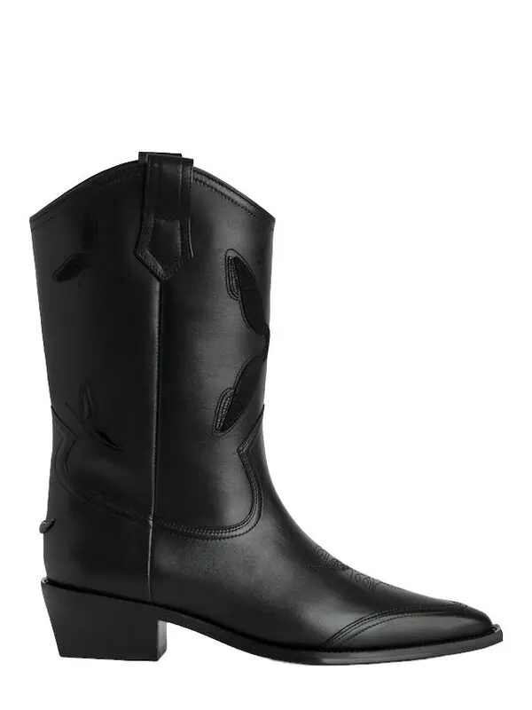 Zadig&Voltaire Cara Western Ankle Boots - Black