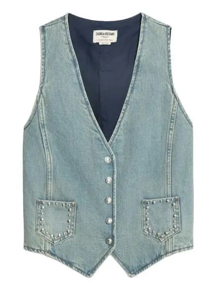 Zadig&Voltaire Gillier Denim Vest - Light Blue