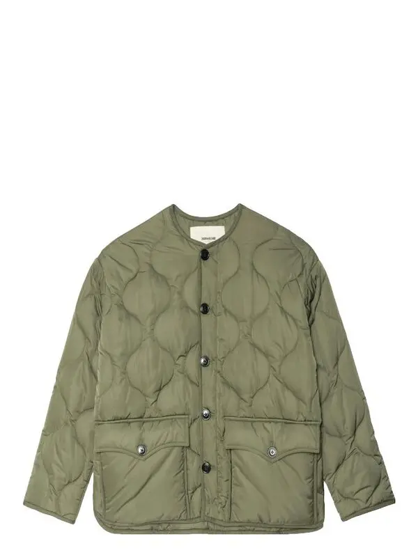 Zadig&Voltaire Quilted Button-up Jacket - Leaves