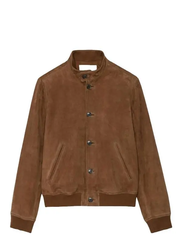Zadig&Voltaire Lonni Suede Leather Jacket - Coconut
