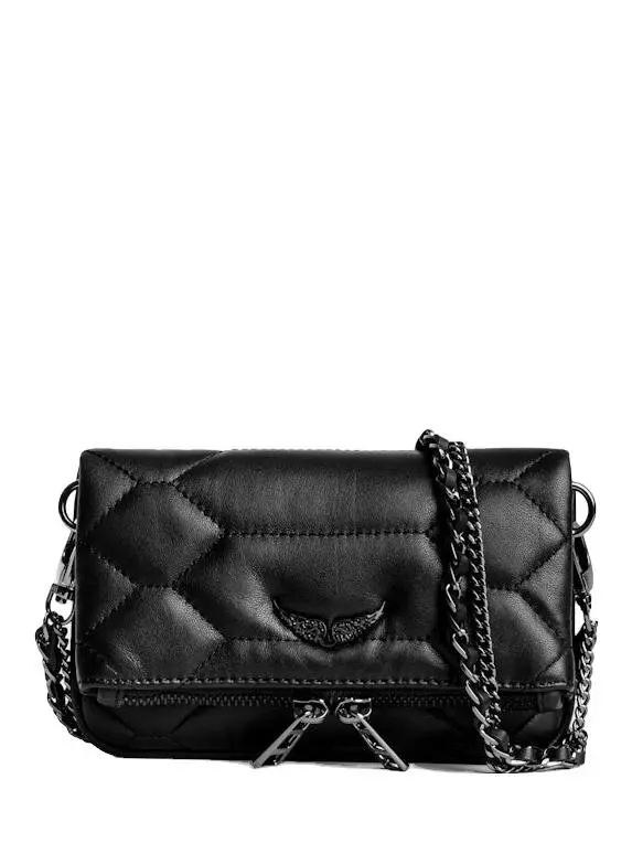 Zadig&Voltaire Rock Nano Quilted Clutch - Black