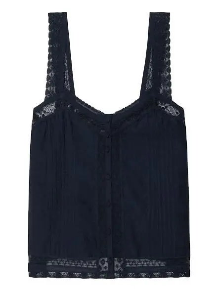 Zadig&Voltaire Celite Lace Camisole - Encre
