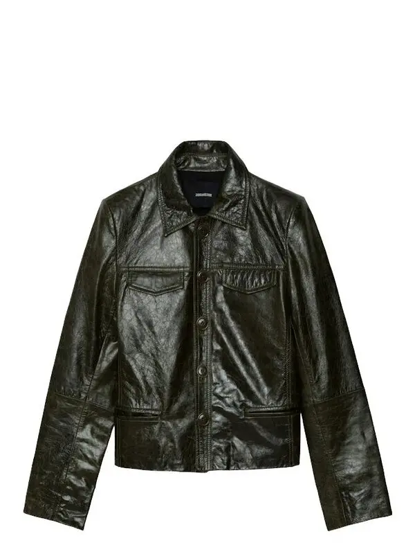 Zadig&Voltaire Liam Leather Jacket - Tilleul