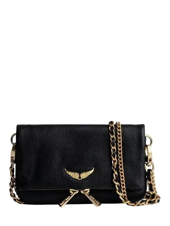 Zadig&Voltaire Rock Nano Clutch - Black Gold