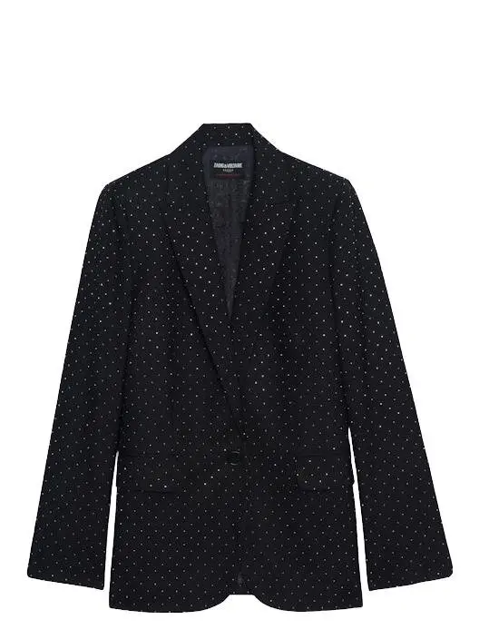Zadig&Voltaire Valse Straight-cut Blazer - Black