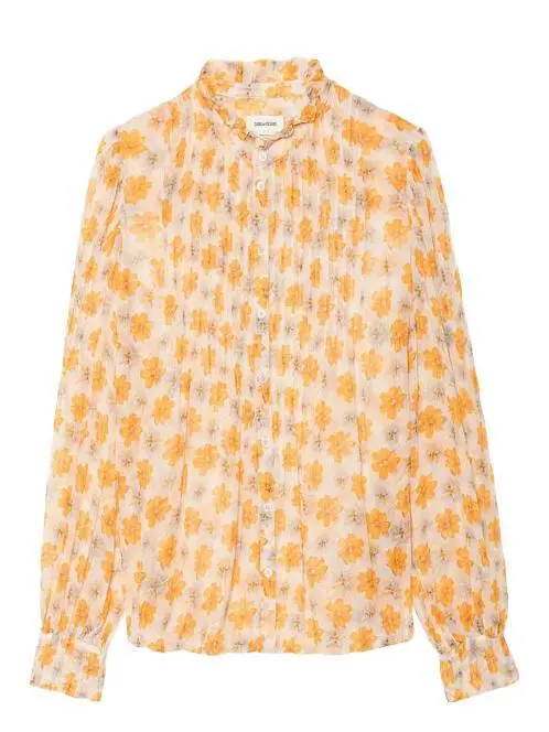 Zadig&Voltaire Printed Chiffon Tunic - Cream