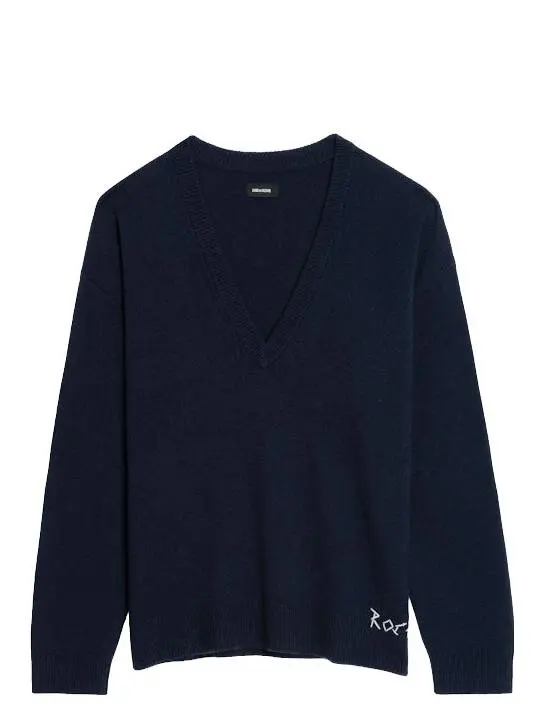 Zadig&Voltaire Sweater In Merino Wool And Cashmere - Encre