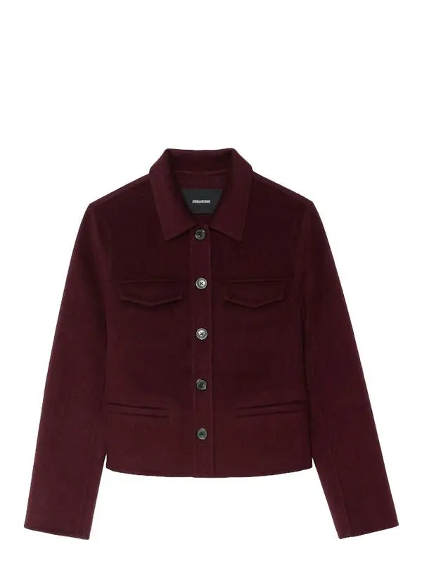 Zadig&Voltaire Liam Wool Jacket - Burgundy