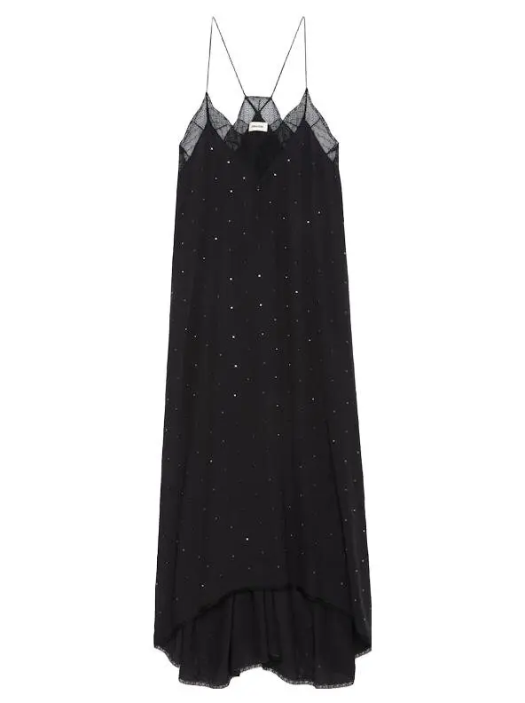Zadig&Voltaire Risty Diamanté Maxi Dress - Stone