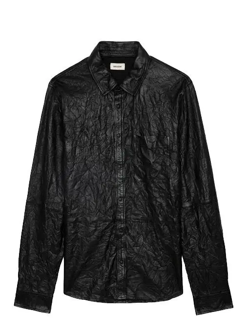 Zadig&Voltaire Serge Leather Shirt - Black