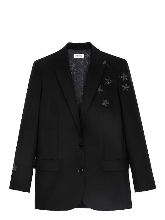Zadig&Voltaire Viva Strass Star Jacket - Black
