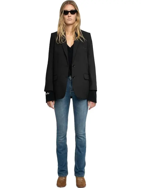 Zadig&Voltaire Viva Strass Star Blazer - Black