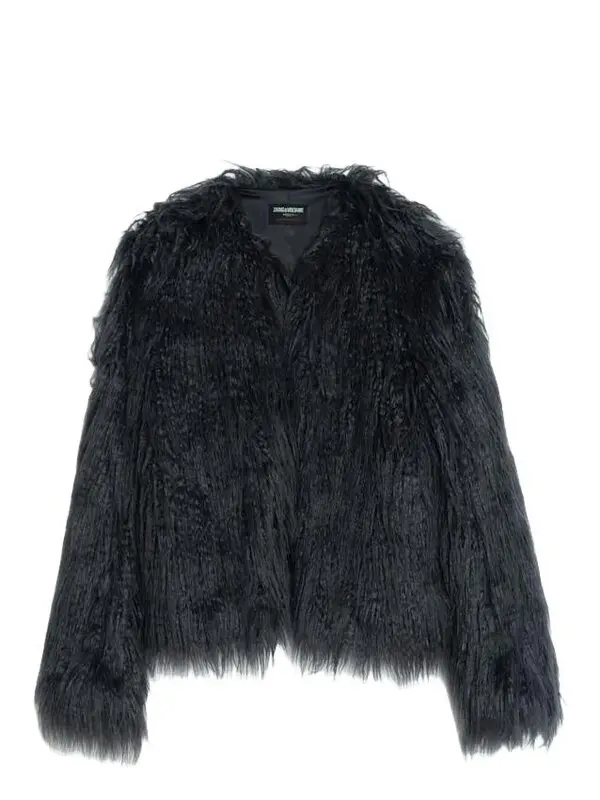 Zadig&Voltaire Curly Faux Fur Coat - Anthracite