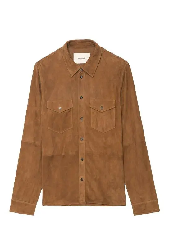 Zadig&Voltaire Sergy Suede Shirt - Daim