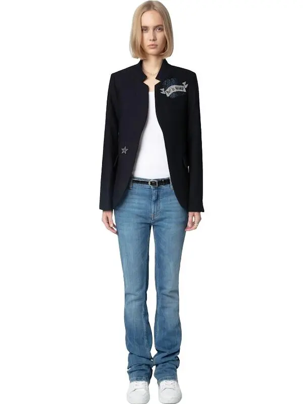 Zadig&Voltaire Collar With Dart Blazer - Encre