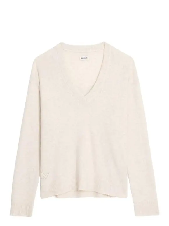 Zadig&Voltaire Mikyzy Cashmere Sweater - Eggshell