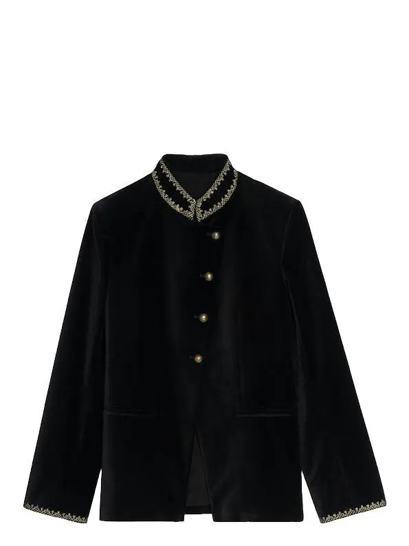 Zadig&Voltaire Verysa Velvet Blazer - Black