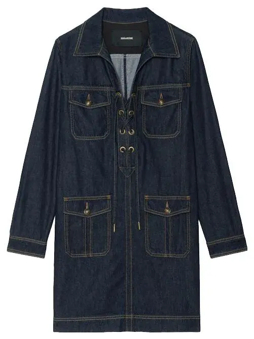 Zadig&Voltaire Remacha Denim Dress - Brut