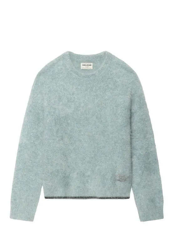 Zadig&Voltaire Markuz Mohair Crew Neck Sweater - Frozen