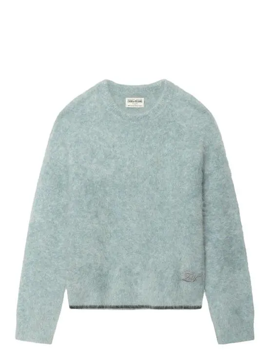 Zadig&Voltaire Markuz Mohair Crew Neck Sweater - Frozen